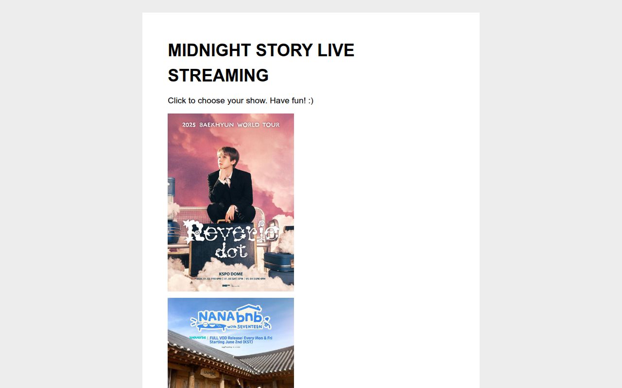 midnight story live streaming